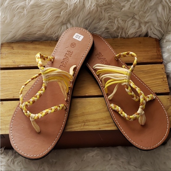 Plaka | Shoes | Plaka Slipper Braided Toe Sandals | Poshmark
